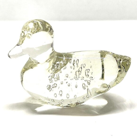 Art | Glass Duck Paperweight Controlled Bubble Art 35 Long 25 Tall ...
